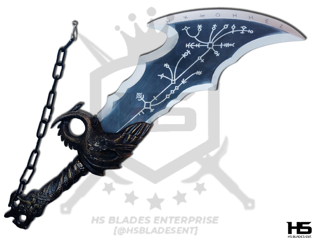 Functional God of War Chaos Blades Knives of Kratos (5160 & Damascus ...