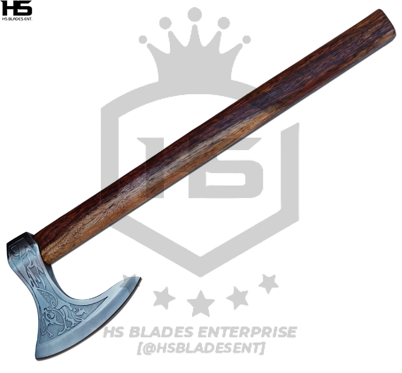 Hand Forged Functional Viking Axe in $49 with Sheath & Wooden Box – HS ...