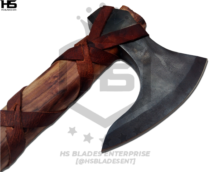 Hand Forged Functional Viking Axe in $59 with Sheath & Wooden Box – HS ...