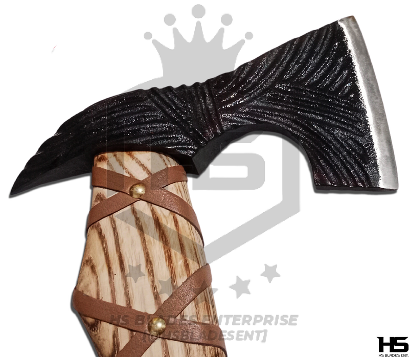 Hand Forged Functional Viking Axe in $59 with Sheath & Wooden Box – HS ...