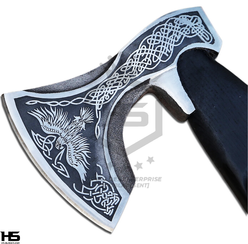 Hand Forged Functional Viking Axe in $77 with Sheath & Wooden Box – HS ...