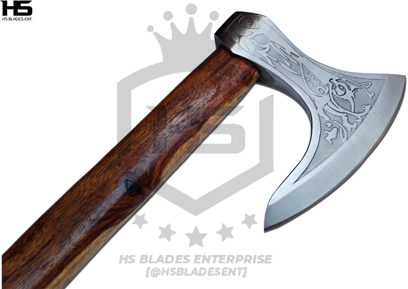 Hand Forged Functional Viking Axe in $49 with Sheath & Wooden Box – HS ...