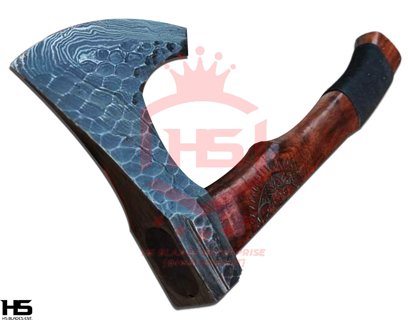 Hand Forged Functional Viking Axe in $59 with Sheath & Wooden Box – HS ...
