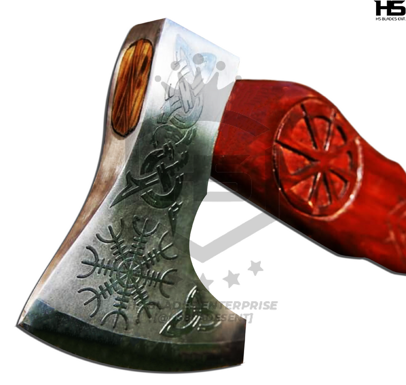 Hand Forged Functional Viking Axe in $77 with Sheath & Wooden Box – HS ...