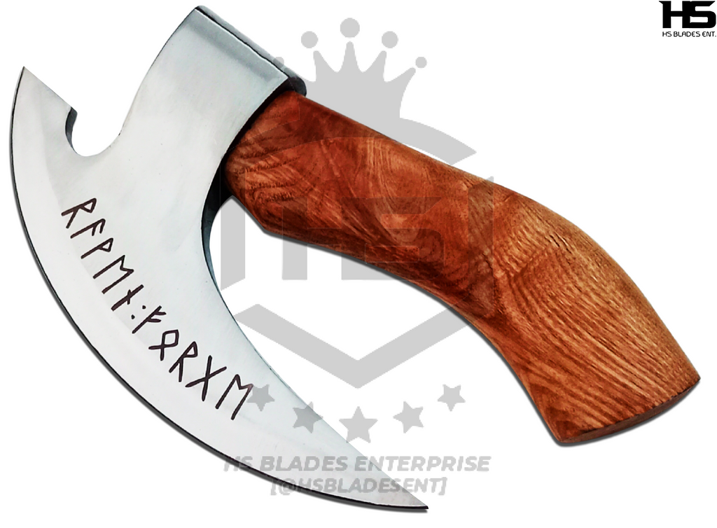Runic Pizza Cutter Axe Hatchet with sheath in $49 – HS Blades Enterprise
