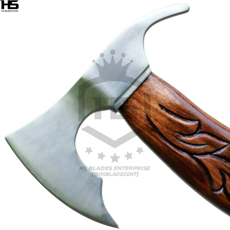 Hand Forged Functional Viking Axe in $59 with Sheath & Wooden Box – HS ...