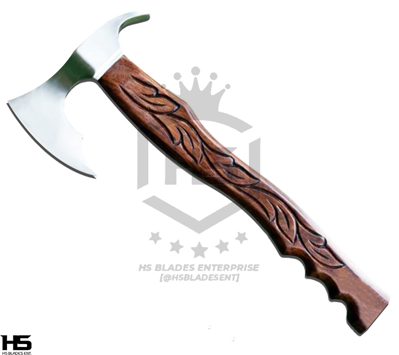 Hand Forged Functional Viking Axe in $59 with Sheath & Wooden Box – HS ...