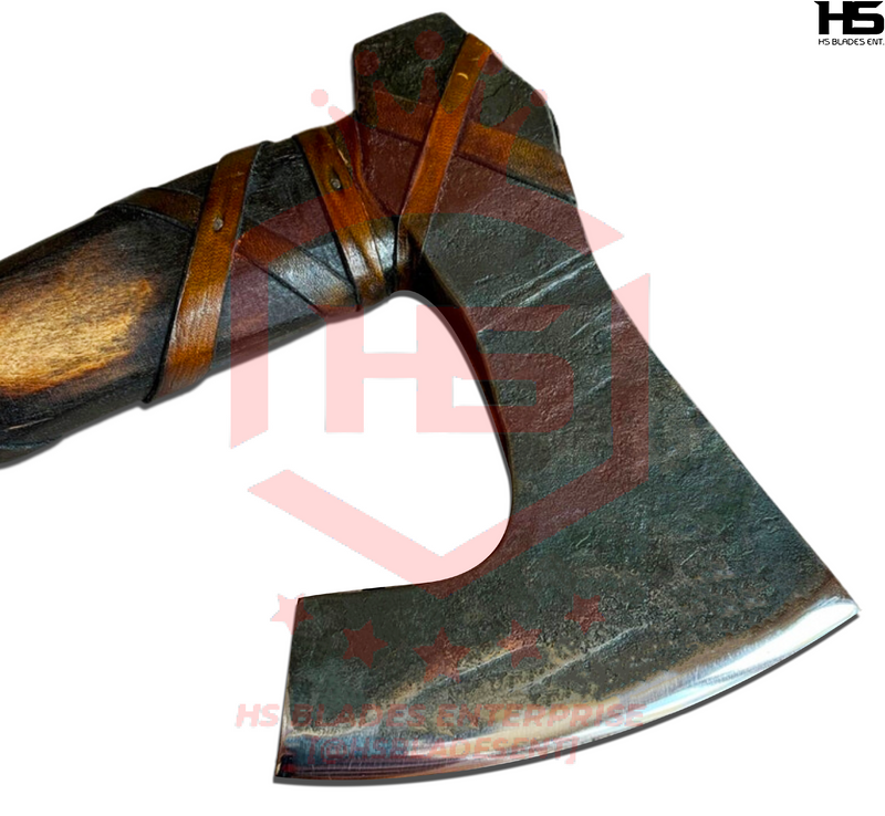 Hand Forged Functional Viking Axe in $59 with Sheath & Wooden Box – HS ...