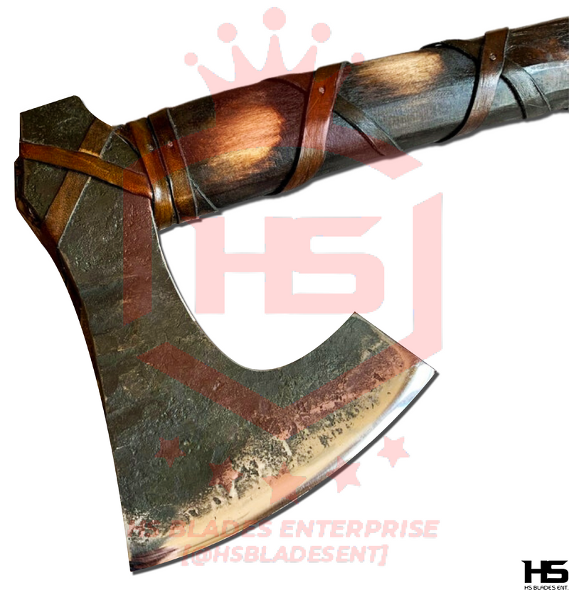 Hand Forged Functional Viking Axe in $59 with Sheath & Wooden Box – HS ...
