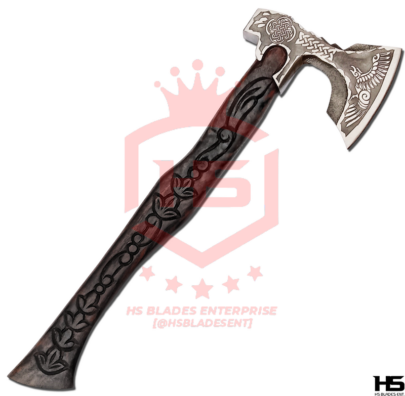 Hand Forged Functional Viking Axe in $59 with Sheath & Wooden Box – HS ...