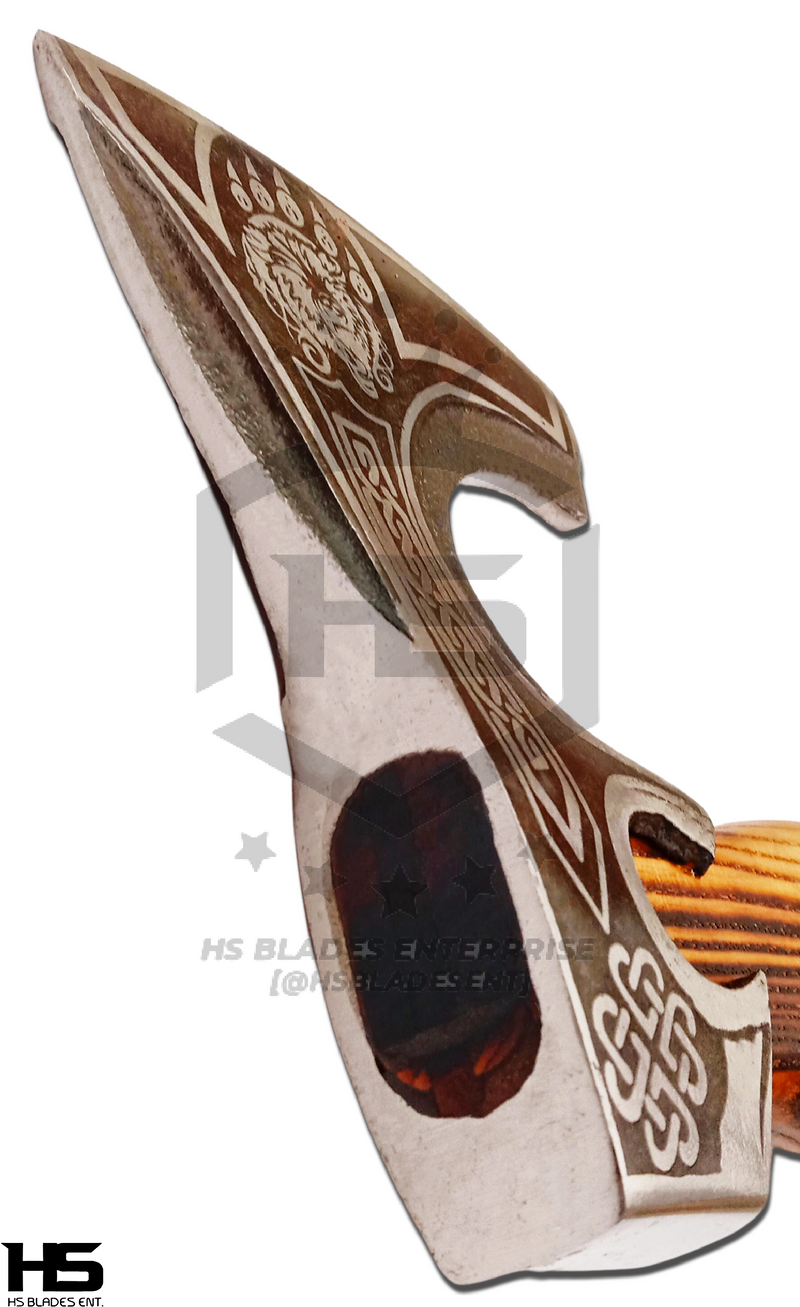 Hand Forged Functional Viking Axe in $49 with Sheath & Wooden Box – HS ...