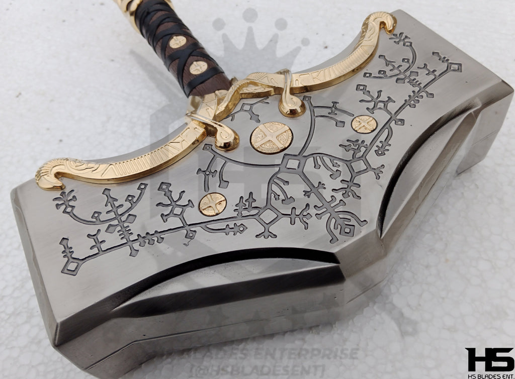 Full Metal God of War Ragnarok Hammer of Thor Mjolnir in $149 (Forged ...