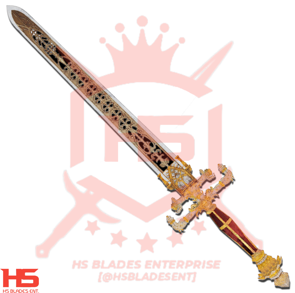 45" Full Tang Elden Ring Sword of Night and Flame with Plaque & Sheath ...