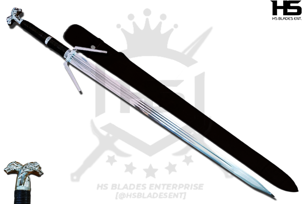 45" Witcher Sword of Geralt-Wolf Sword (5160 & Damascus available) – HS ...