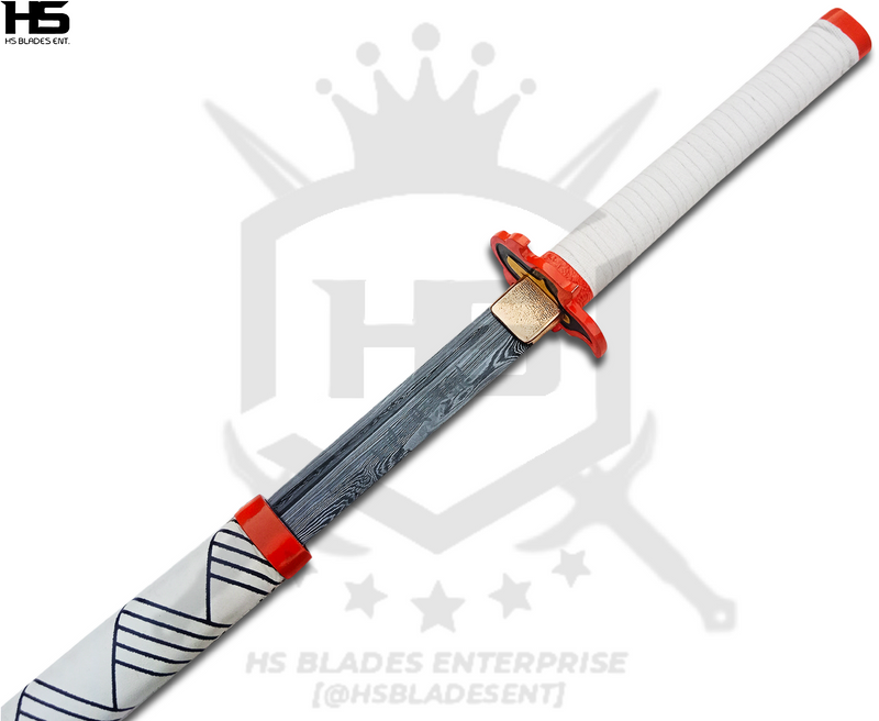 Demon Slayer Damascus Rengoku Nichirin Sword of Rengoku Kyojuro-$149 ...