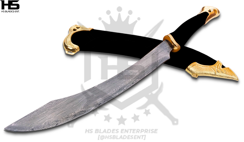 LOTR 21" Full Tang Damascus Elven Dagger of Aragorn $99 (Strider Knife ...