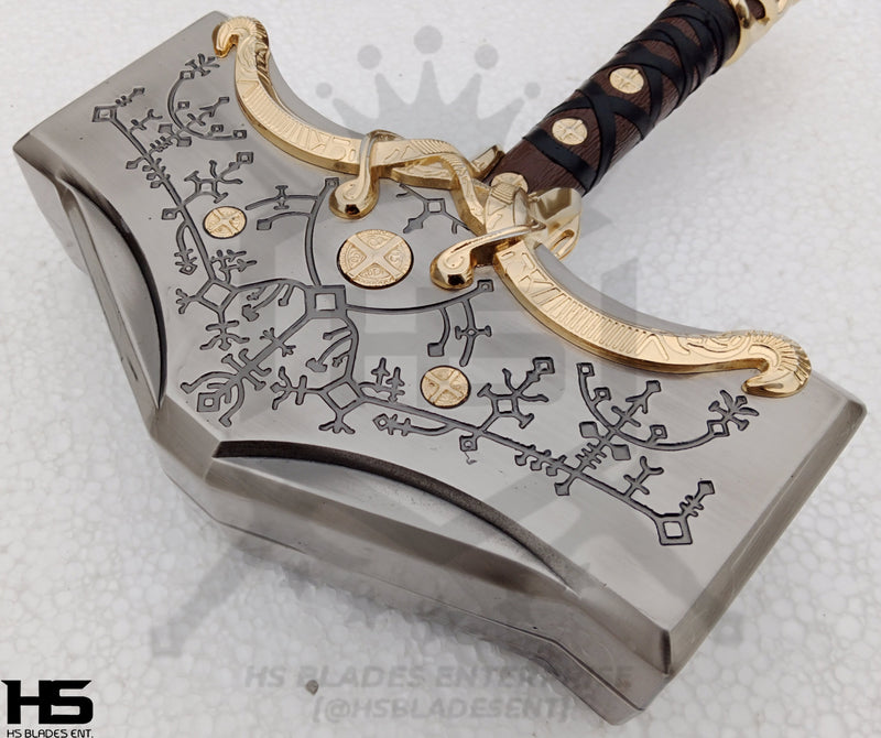 Full Metal God of War Ragnarok Hammer of Thor Mjolnir in $149 (Forged ...