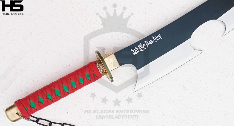 1:1 Scale Full Tang Tengen Uzui Sword Amber Nichirin-Demon Slayer – HS ...