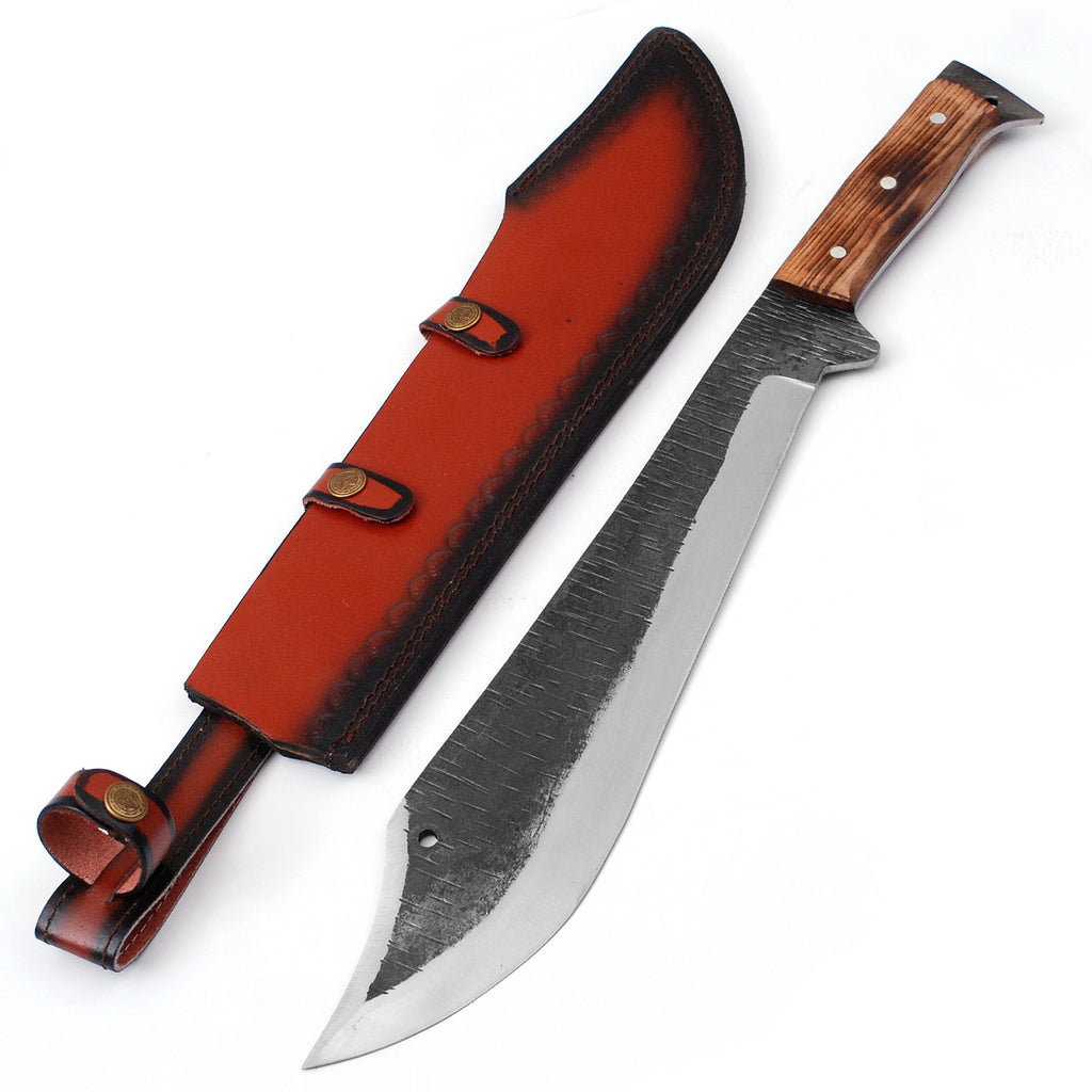 20" Clip Point Bushcraft & Camping Machete (D2 Steel, Spring Steel are ...