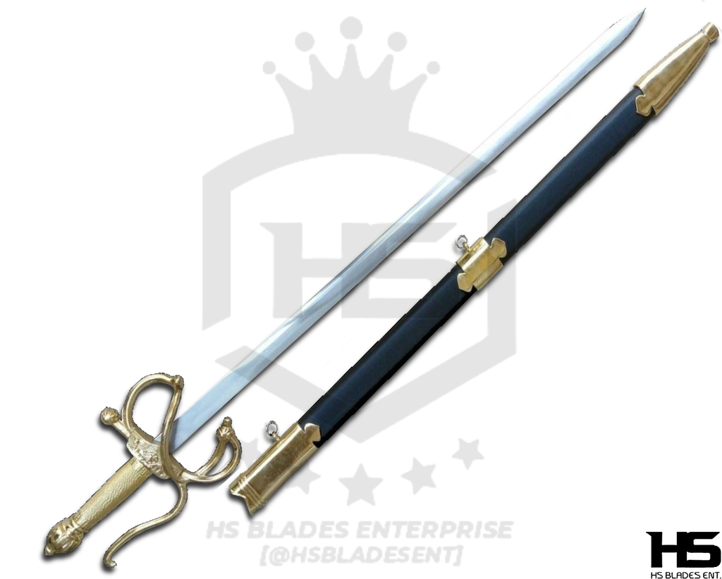 37" Gold Rapier Sword of Wednesday in Just $88 (Spring Steel & D2 Stee ...