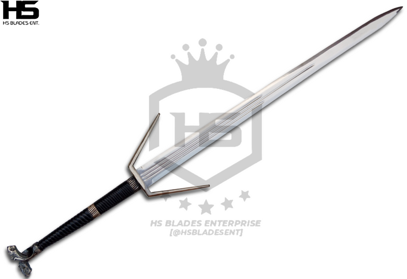 Witcher Sword of Geralt with Wolven Pommel (5160 & Damascus available ...