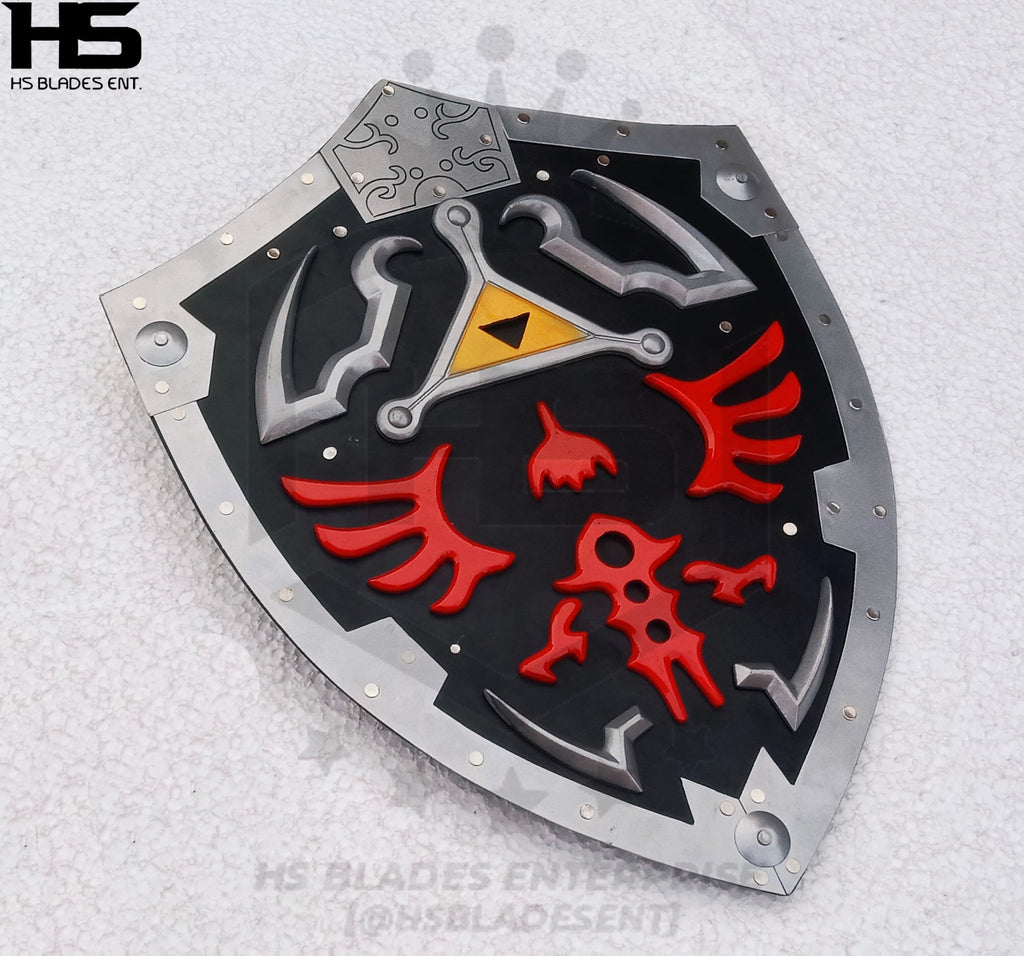 27" Black Hylian Shield with wall hanger and sheath from The Legend of ...