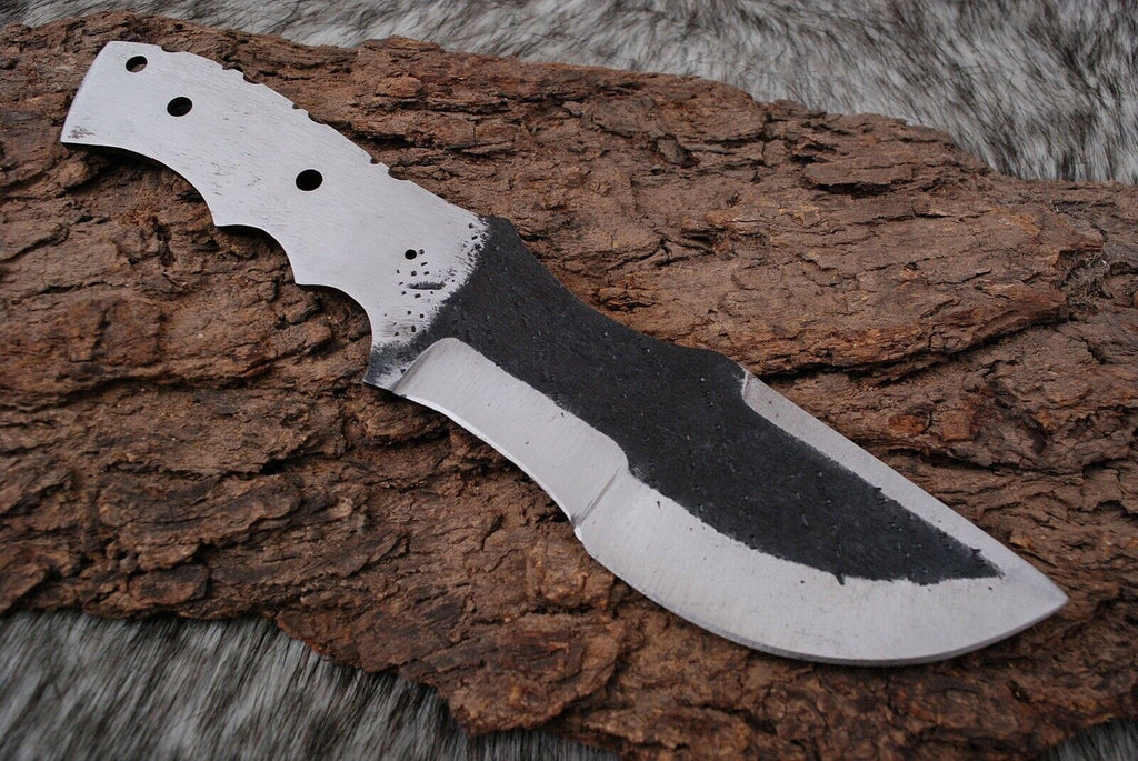 IV Blank Blade Tracker Knife with Sheath (Spring Steel, D2 Steel are a ...